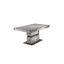 ByLiving Tisch mit Auszug MATTHEW in Beton-Optik - 140-195 x 90, H 75 cm | Gr.: onesize