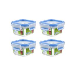 Emsa Aufbewahrungs-Dose, Clip & Close quadratisch, 200 ml in Transparent/Blau in Transparent/Blau | Gr.: onesize