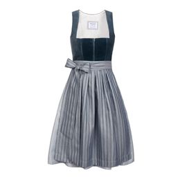 Midi Dirndl Veronika Samt Petrol