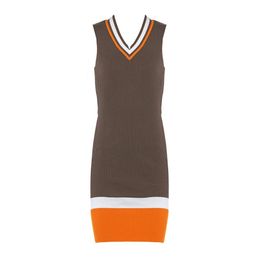 Dandalo Strickkleid Damen Gr&ouml;&szlig;e S khaki / orange / wei&szlig;