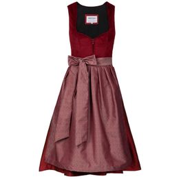 Midi Dirndl Luise Samt Rot