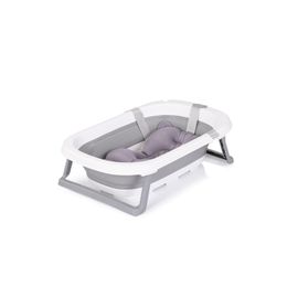 Chipolino Babywanne Isla mit Badekissen faltbar, integrierter Wasserablauf grau