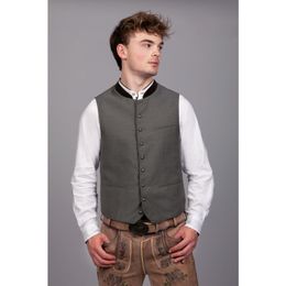Trachten Weste Fritz Rauchgrau - Gr&uuml;n