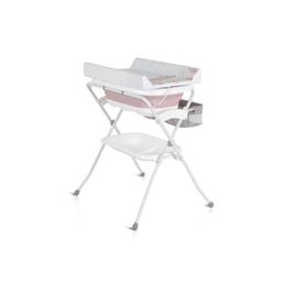 Cangaroo Babywanne Wickeltisch Como 2 in 1 faltbar, Wickelauflage, Zubeh&ouml;rfach rosa