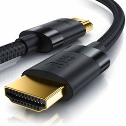 PRIMEWIRE - 10m High Speed 8K HDMI Kabel 2.1 mit Ethernet ARC 3D 4K Ultra HD 7680x4320 @ 120 Hz PS4 360 TV OLED PC Laptop Beamer Monitor - Schwarz