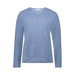BETTY & CO BETTY & CO Strickpullover mit V-Ausschnitt in Moonlight Blue Melange | Gr.: 42