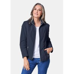 GOLDNER Kurzgr&ouml;&szlig;e: Sportive &Uuml;bergangsjacke mit Stehkragen in marine | Gr.: 23