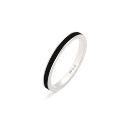 Elli Ring 925 Sterling Silber in Schwarz | Gr.: 52