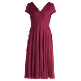 Vera Mont Cocktailkleid im Glitzer-Look in Rot/Grau | Gr.: 42