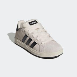 Sneaker adidas Sportswear "GRAND COURT 00S KIDS", Gr. 38,5, wonder weiß, core schwarz, cloud weiß, Leder, Synthetik, Schuhe, Design auf den Spuren des adidas Superstar