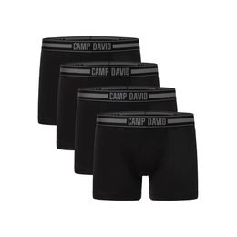 CAMP DAVID Boxershort 4er Pack in Schwarz | Gr.: M