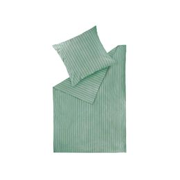 Sch&ouml;ner Wohnen Kollektion Sch&ouml;ner Wohnen Kollektion Winter Bettw&auml;sche SOFT STRIPE in Salbei | Gr.: 140 x 200