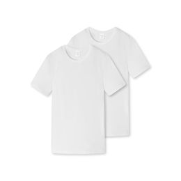 Schiesser T-Shirts 2er-Pack Basic Kids in wei&szlig; | Gr.: 164