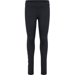 Hummel Leggings Hmljr Logo Multisport M&auml;dchen in BLACK MELANGE | Gr.: 164