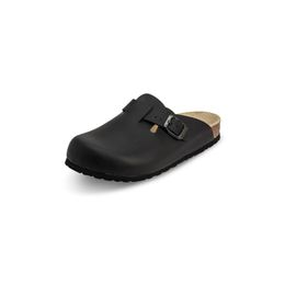 vitaform Vollrindleder Clogs in schwarz | Gr.: 42