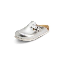 vitaform Vollrindleder Clogs in silber | Gr.: 37