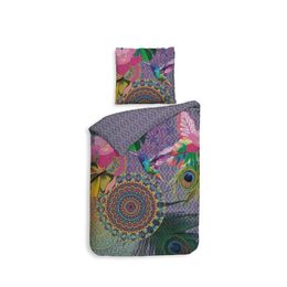 Zo!Home Renforc&eacute; Bettw&auml;sche Digital - Kolibri - Mandalas in bunt | Gr.: 135 x 200 + 80 x 80 cm