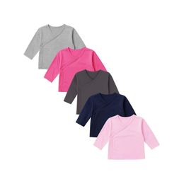 LOREZA 5er Set Jungen Baby Wickelshirts langarm 100% Baumwolle 50 Variante 1 | Gr.: 50