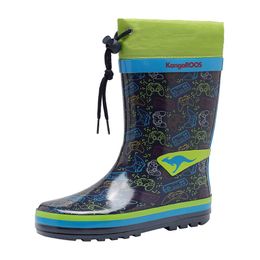 Kangaroos Gummistiefel "K-Summerrain" in Dunkelblau/ Grün - 59% | Größe 29 | Babygummistiefel