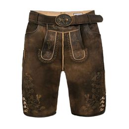 Edelnice Kurze Hirschlederhose Josef in dunkelbraun | Gr.: 64