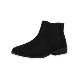 VAN HILL Chelsea Boots Chloe in Schwarz Velours | Gr.: 38