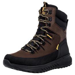 RIEKER SPORT Herren Winterboots, Gr. 45, braun, Leder, Lederimitat, Textil, Schuhe, Schneeboots, Outdoorstiefelette in bequemer Form, TEX-Membran
