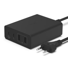 Belkin USB-Ladegerät "BoostCharge Pro 108 Watt 4-Port GaN Ladegerät/Charger", B:12cm H:8cm T:20cm, schwarz, Ladegeräte, mit 2x USB-C und 2x USB-A
