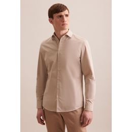 Seidensticker Herren Businesshemd, beige, Gr. 40, unifarben, 100% Baumwolle, Hemden, Slim 1/1 Kentkragen Uni