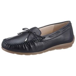 Ara Damen Mokassin "ALABAMA", Gr. 4,5, blau, Glattleder, unifarben, Schuhe, Slipper, Freizeitschuh mit High Soft Wechselfußbett in Weite G