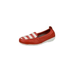 Natural Feet Damen Mokassin "Maja", Gr. 44, rot, Leder, Schuhe, mit optimalem Halt