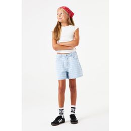 Garcia M&auml;dchen Shorts, blau, Gr. 134, gemustert, Web, Obermaterial: 100% Baumwolle, Hosen, mit Muster for GIRLS