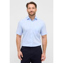 Eterna Herren Kurzarmhemd "COMFORT FIT", blau, Gr. 48, Popeline, 100% Baumwolle, Hemden, NON IRON (b&uuml;gelfrei)
