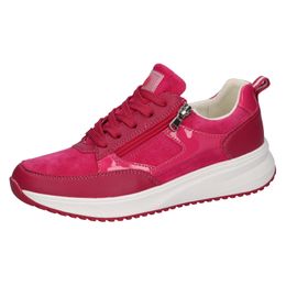 Waldläufer WALDLÄUFER Damen Plateausneaker "H-MARA", Gr. 7,5, pink, Leder, Textil, Schuhe, Schnürschuh, Halbschuh, Freizeitsneaker in Komfortweite H