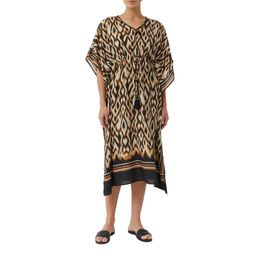 comma, COMMA Damen Blusenponcho, grau, Gr. XL, bedruckt, Web, Obermaterial: 84% Viskose, 16% Polyamid, Blusen, mit All-Over Print