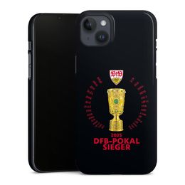DeinDesign iPhone 14 Plus Handy Premium Case Smartphone Handyh&uuml;lle Schutzh&uuml;lle gl&auml;nzend Trophy Official Licensed Product Vfb Stuttgart Premium Case