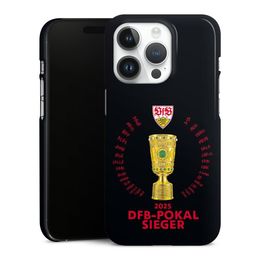 DeinDesign iPhone 14 Pro Handy Premium Case Smartphone Handyh&uuml;lle Schutzh&uuml;lle gl&auml;nzend Trophy Official Licensed Product Vfb Stuttgart Premium Case