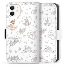 DeinDesign iPhone 12 mini Handy Klapph&uuml;lle Handyh&uuml;lle aus Kunst Leder wei&szlig; Flip Case Disney Dumbo Bambi Sideflip mit Lasche