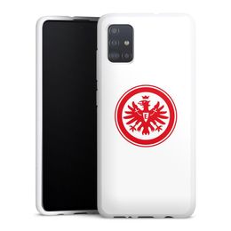 DeinDesign Galaxy A51 Handy Silikon H&uuml;lle Case wei&szlig; Handyh&uuml;lle Official Licensed Product Sge Eintracht Frankfurt Silikon Case