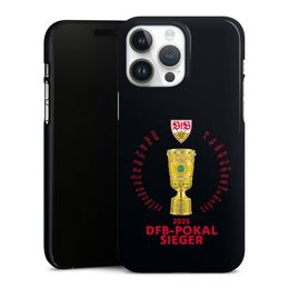 DeinDesign iPhone 14 Pro Max Handy Premium Case Smartphone Handyh&uuml;lle Schutzh&uuml;lle gl&auml;nzend Trophy Official Licensed Product Vfb Stuttgart Premium Case
