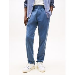 Stoffhose Tommy Jeans "TJM ISAAC LIGHT CORD PANTS", Herren, Gr. 33, Länge 34, blau (blau moment), Cord, Obermaterial: 100% Baumwolle, regular fit lang, Hosen, Mit Gürtelschlaufen
