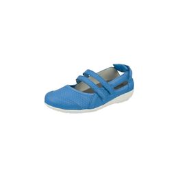 Natural Feet Damen Ballerina "Josi", Gr. 43, blau, Leder, Schuhe, mit stoßhemmender Laufsohle