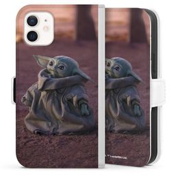 DeinDesign iPhone 12 mini Handy Klapph&uuml;lle Handyh&uuml;lle aus Kunst Leder wei&szlig; Flip Case The Child Star Wars Baby Yoda Sideflip mit Lasche