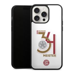 DeinDesign iPhone 15 Pro Max Handy Gallery Case Handyh&uuml;lle 9H Geh&auml;rtetes Glas R&uuml;ckseite H&uuml;lle Official Licensed Product Master Fc Bayern M&uuml;nchen Gallery Case