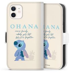 DeinDesign iPhone 12 mini Handy Klapph&uuml;lle Handyh&uuml;lle aus Kunst Leder wei&szlig; Flip Case Disney Lilo & Stitch Official Licensed Product Sideflip mit Lasche