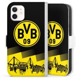 DeinDesign iPhone 12 mini Handy Klapph&uuml;lle Handyh&uuml;lle aus Kunst Leder wei&szlig; Flip Case Borussia Dortmund Stadium Bvb Sideflip mit Lasche