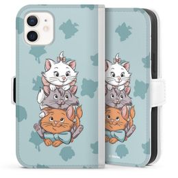 DeinDesign iPhone 12 mini Handy Klapph&uuml;lle Handyh&uuml;lle aus Kunst Leder wei&szlig; Flip Case Disney Aristocats Cat Sideflip mit Lasche