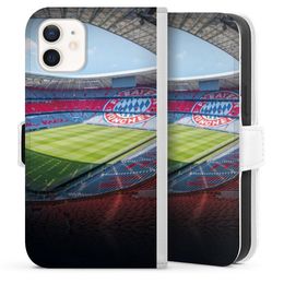 DeinDesign iPhone 12 mini Handy Klapph&uuml;lle Handyh&uuml;lle aus Kunst Leder wei&szlig; Flip Case Fcb Fc Bayern M&uuml;nchen Stadium Sideflip mit Lasche