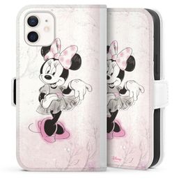 DeinDesign iPhone 12 mini Handy Klapph&uuml;lle Handyh&uuml;lle aus Kunst Leder wei&szlig; Flip Case Vintage Minnie Mouse Disney Sideflip mit Lasche