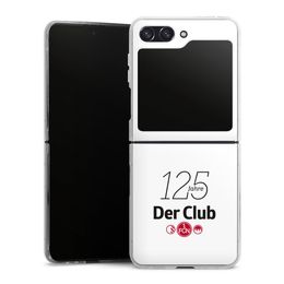 DeinDesign Galaxy Z Flip 5 Handy Hard Case Schutzh&uuml;lle transparent Smartphone Handy H&uuml;lle 1. Fcn 1. Fc N&uuml;rnberg 125 Jahre Hard Case