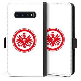 DeinDesign Galaxy S10 Plus Handy Klapph&uuml;lle Handyh&uuml;lle aus Kunst Leder schwarz Flip Case Official Licensed Product Sge Eintracht Frankfurt Sideflip mit Lasche